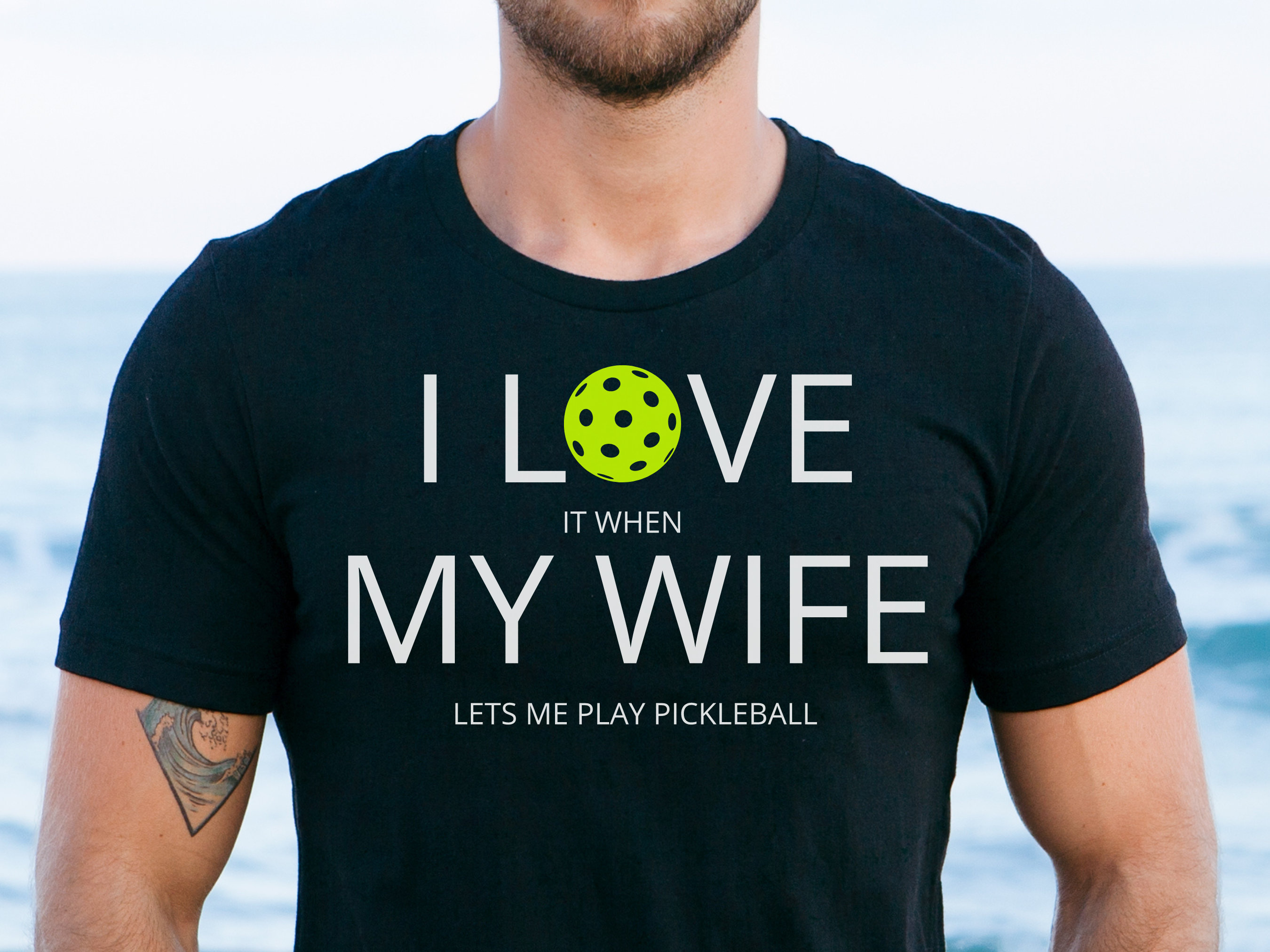 Funny Pickleball Shirt, I Love My Wife, Gift for Pickleball Player ...