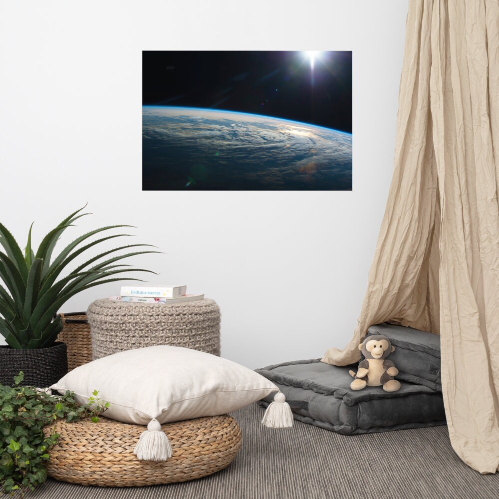 NASA Print: Planet Earth From Space Ideal Space Station Wall Art - Etsy