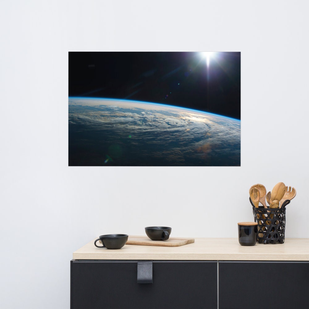 NASA Print: Planet Earth From Space Ideal Space Station Wall Art - Etsy