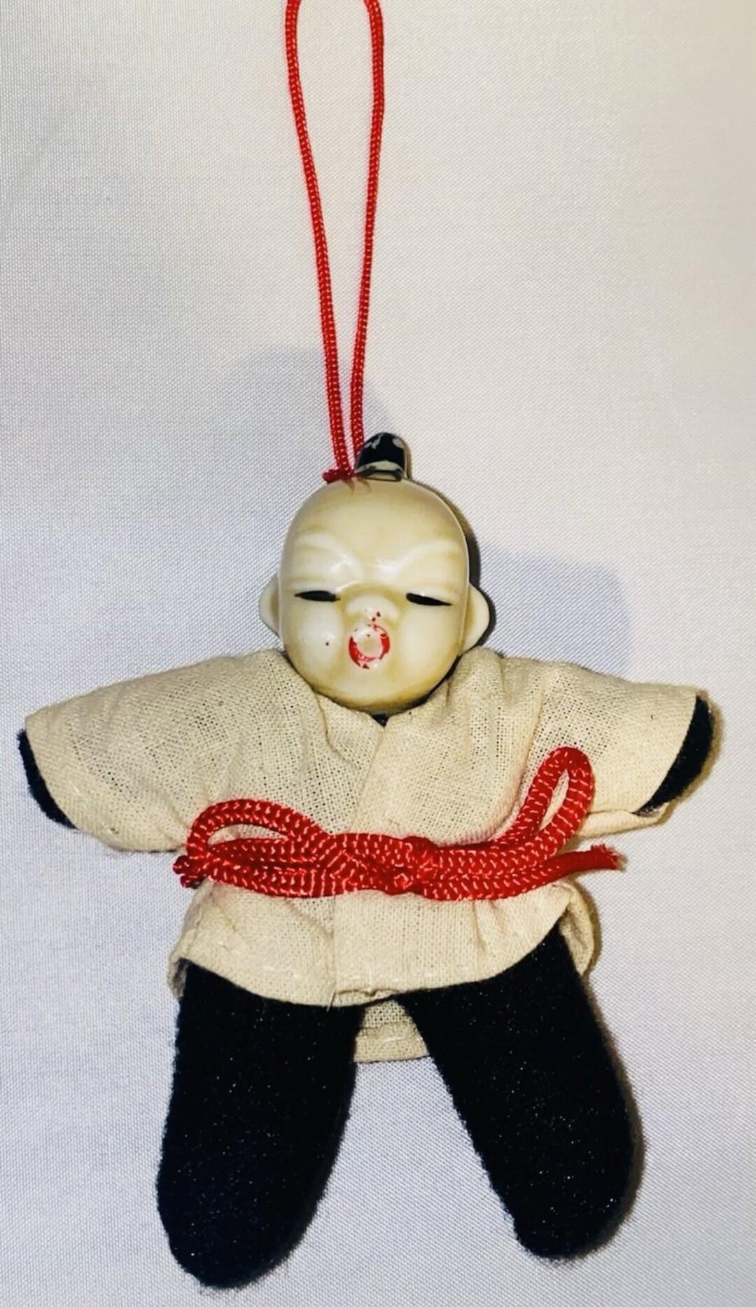 VTG Mini Asian Taiwanese Baby Doll Ninja Child Ornament Dept 56 ...
