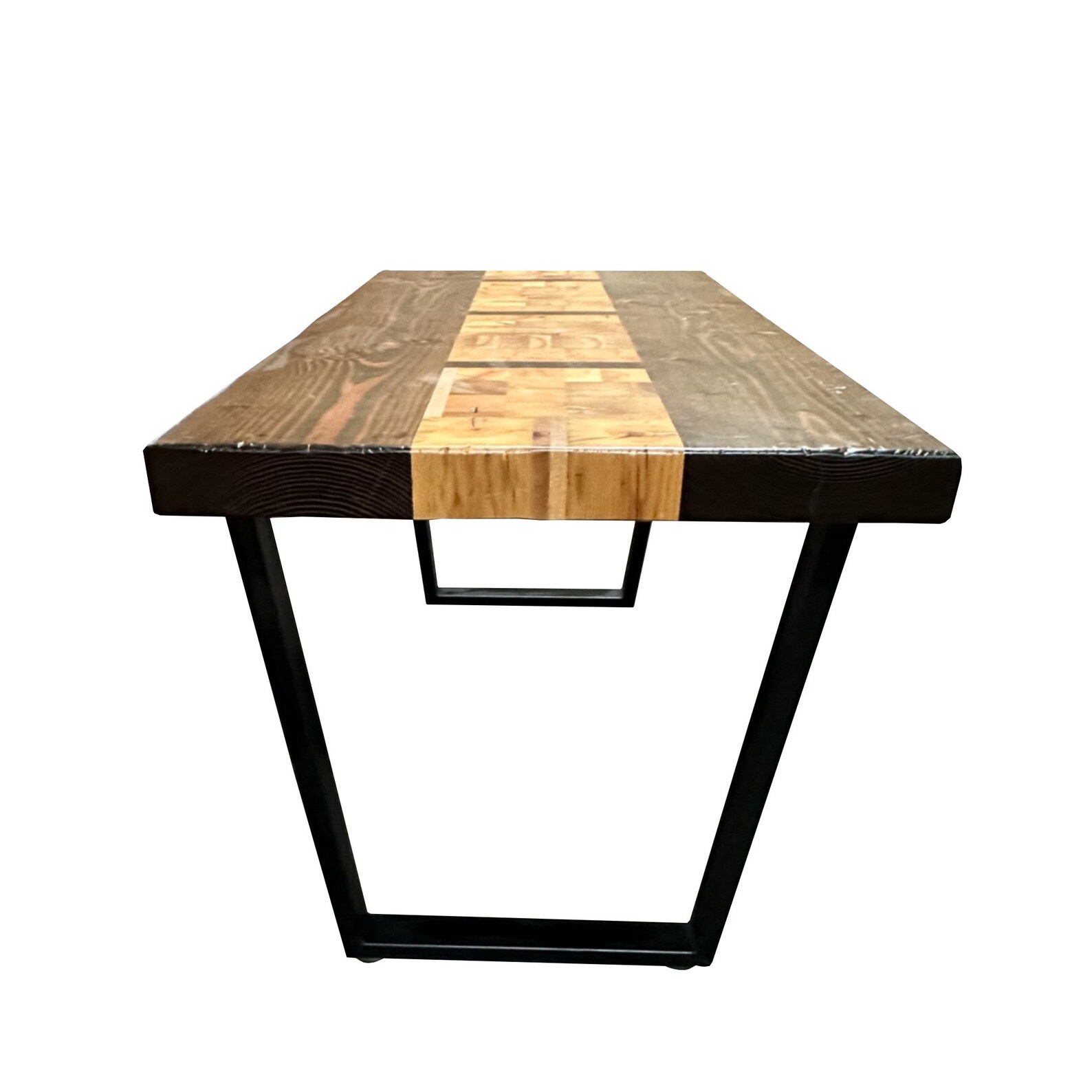 Recalimed Douglas Fir Dining Table With End-grain Inlay - Etsy