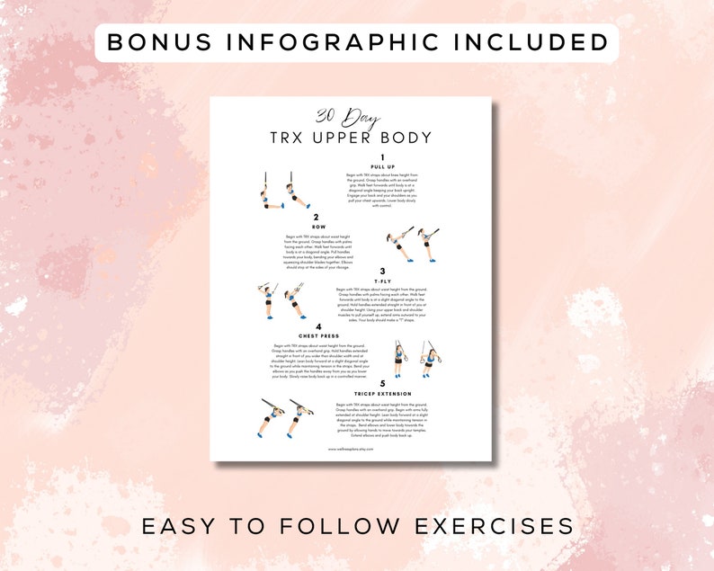 30 Day TRX Upper Body Workout Plan Interactive PDF + Digital Gym Guide ...