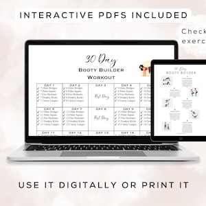 30 Day MEGA Workout Bundle Printable + Interactive Pdfs | 5 Bundles, 19 ...