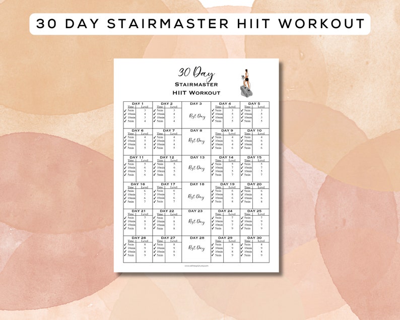 30 Day Cardio Workout Bundle Printable + Interactive PDF | 5 Programs ...