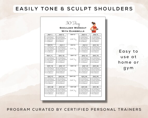 Shoulder Workout Chart Pdf
