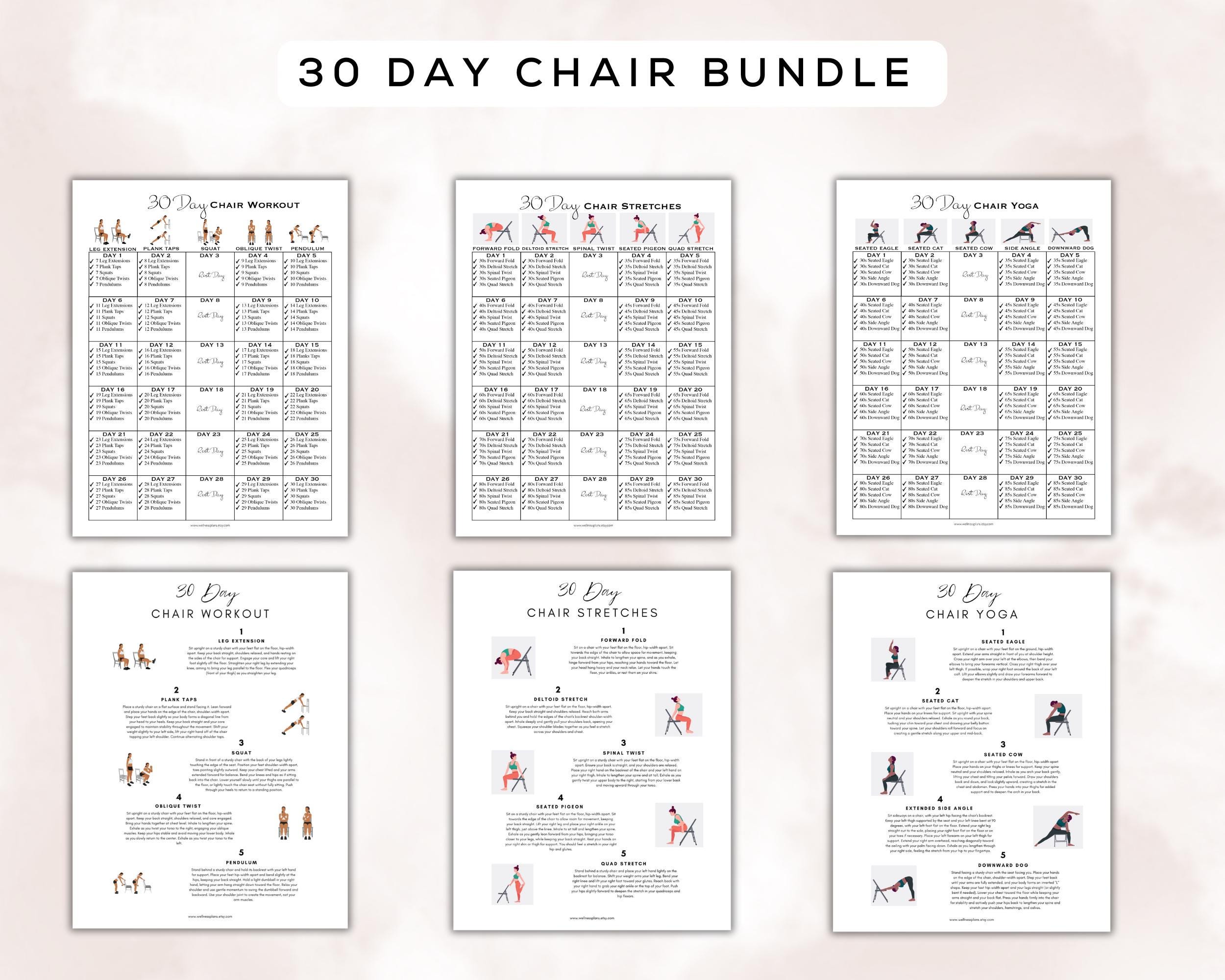 30 Day MEGA Workout Bundle Printable + Interactive Pdfs | 5 Bundles, 19 ...