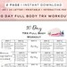 30 Day Full Body TRX Workout Plan Printable + Digital Gym Guide | Bonus ...