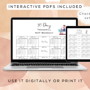 30 Day Cardio Workout Bundle Printable + Interactive PDF | 5 Programs ...