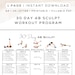 30 Day Ab Sculpt Workout Program Printable + Fillable PDF | Easy to ...