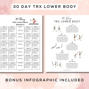 30 Day Full Body TRX Workout Bundle Printable + Digital Gym Guide ...
