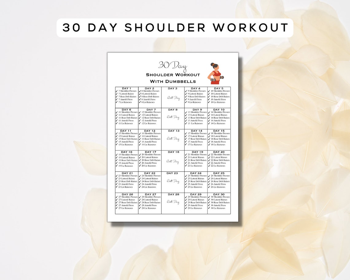 30 Day Dumbbell Workout Bundle Printable Fillable PDF 4 - Etsy Canada