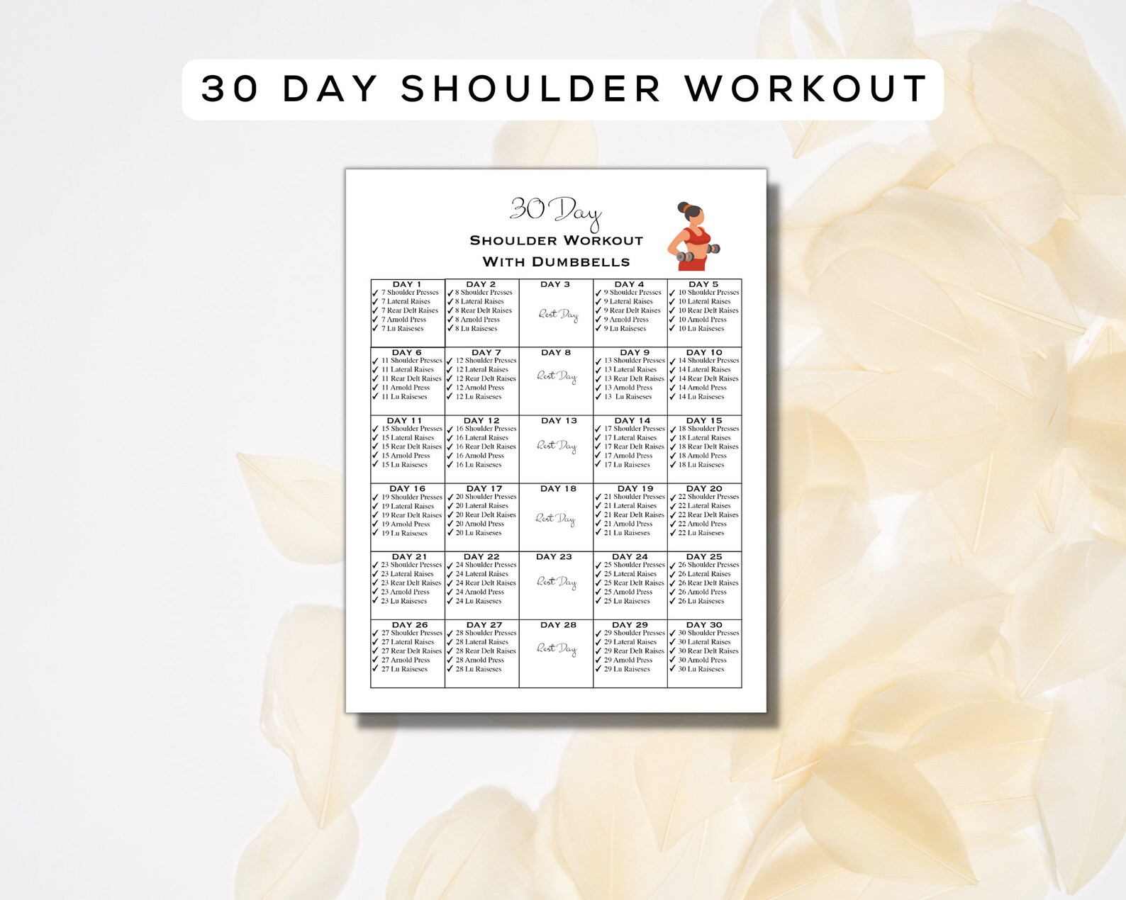 30 Day Dumbbell Workout Bundle Printable Fillable PDF 4 - Etsy Canada