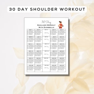 30 Day Dumbbell Workout Bundle Printable Fillable PDF 4 Workout Plans ...