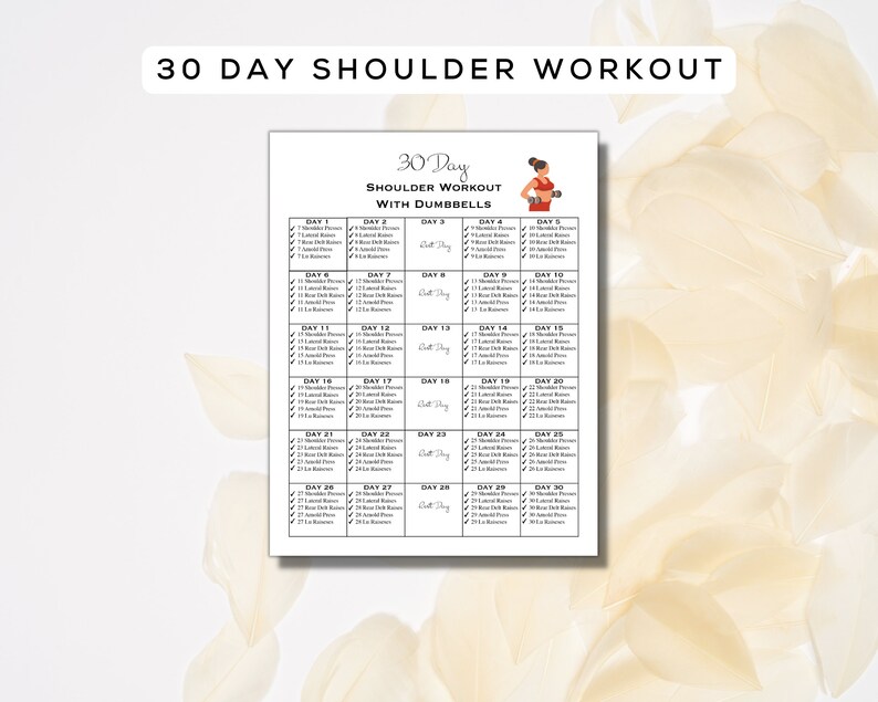 30 Day Dumbbell Workout Bundle Printable Fillable PDF 4 - Etsy Canada