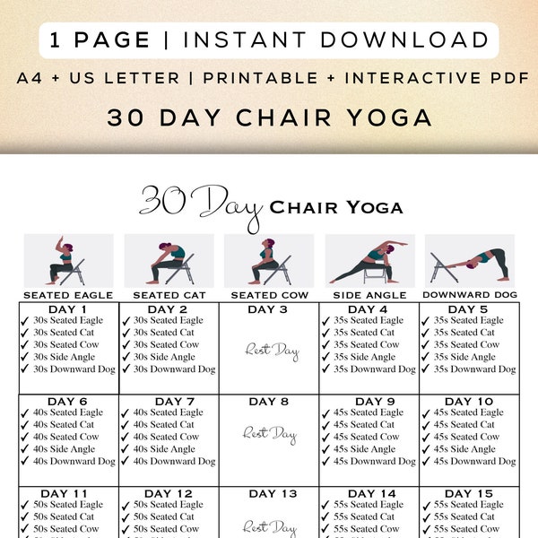 Printable Chair Yoga - Etsy