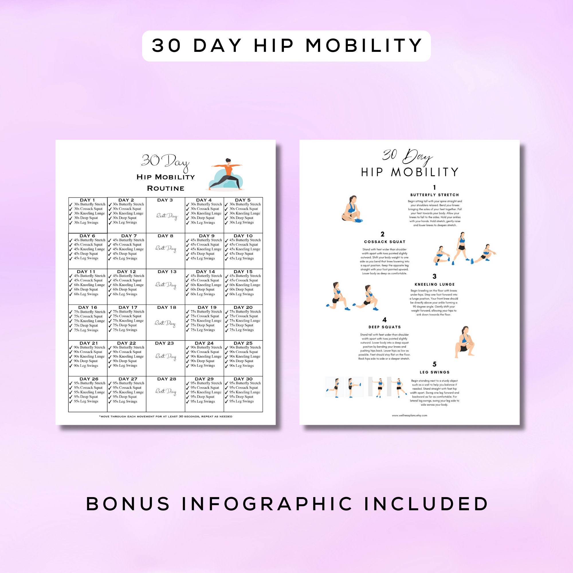 30 Day Mobility Bundle Printable + Interactive PDF | 3 Mobility ...
