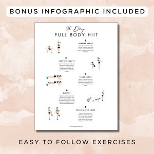 30 Day Full Body HIIT Workout Plan Printable + Digital Gym Guide ...