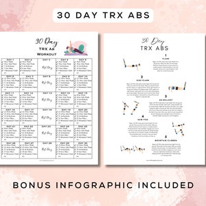 30 Day Full Body TRX Workout Bundle Printable + Digital Gym Guide ...