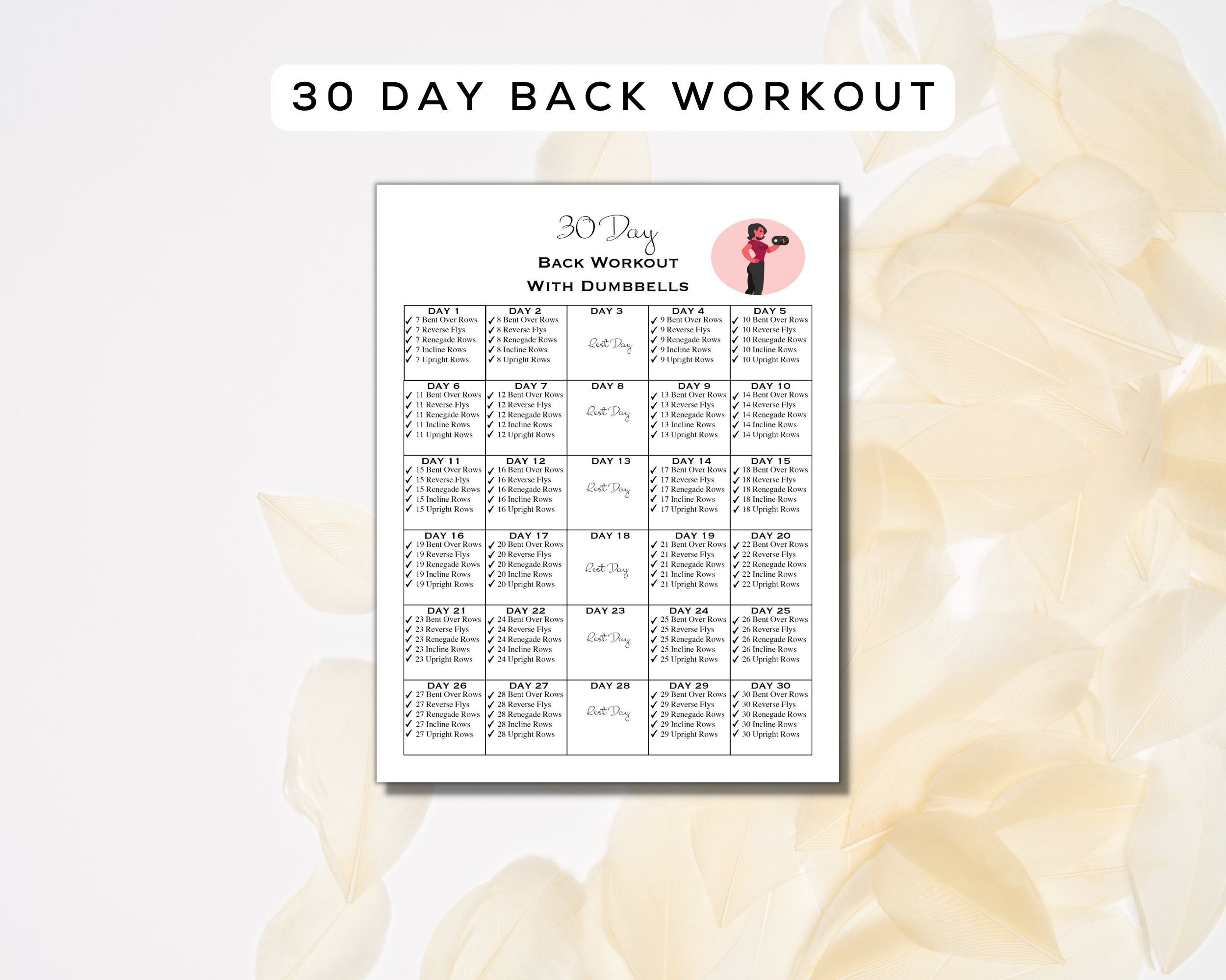 30 Day Dumbbell Workout Bundle Printable Fillable PDF 4 - Etsy Canada