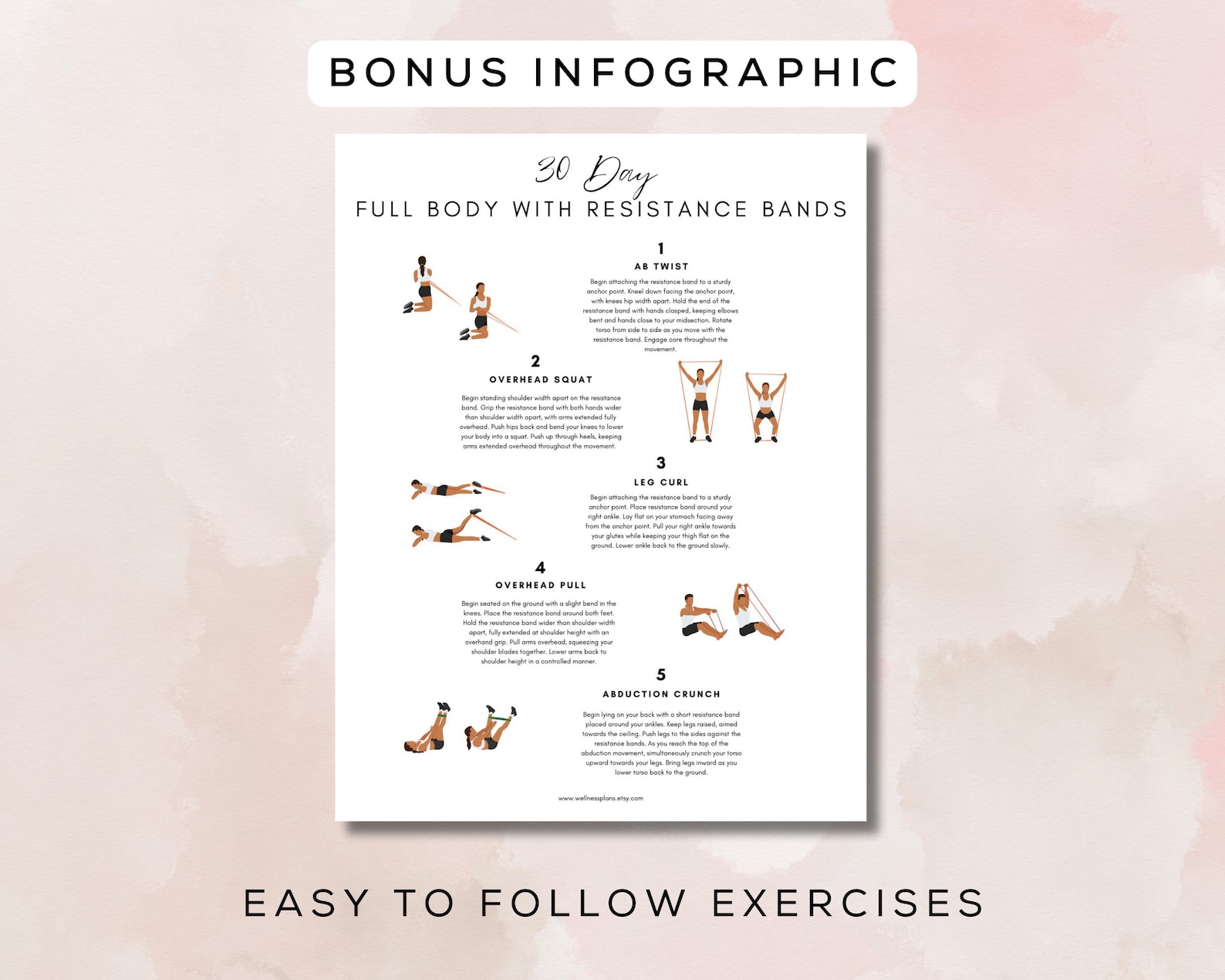 30 Day Full Body Workout With Resistance Bands Printable + Interactive ...