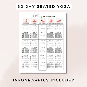 30 Day Yoga Bundle Printable + Interactive PDF | 6 Programs, Easy to ...