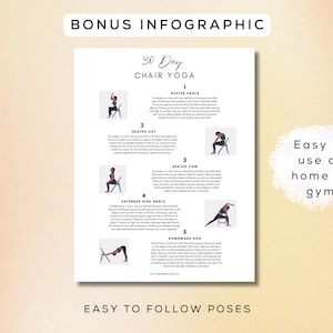30 Day Chair Yoga Flow Printable + Interactive PDF | Easy to Follow ...