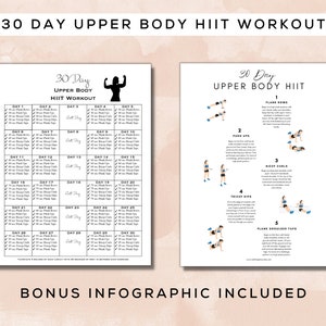 30 Day HIIT Workout Bundle Printable + Interactive PDF | Bonus ...