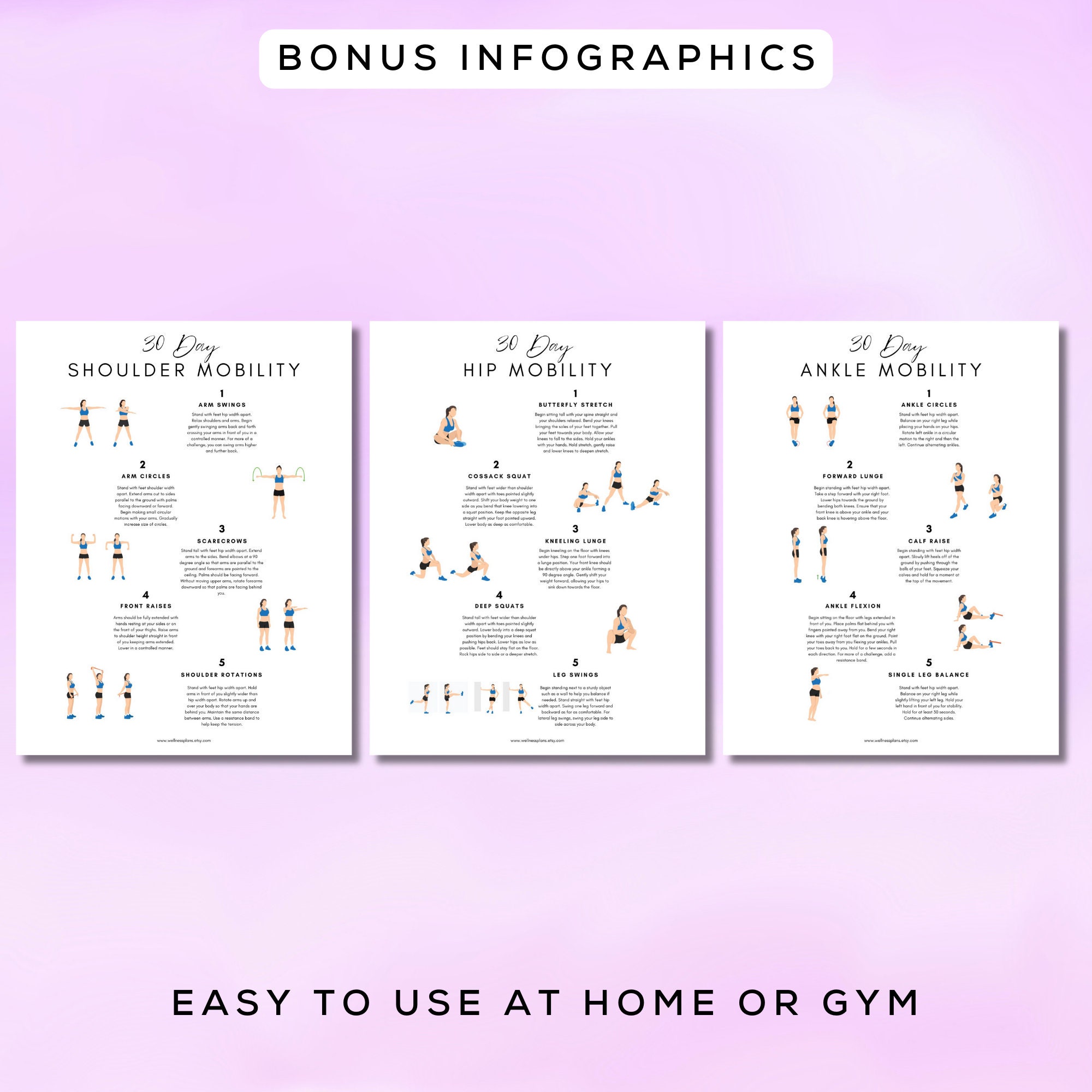 30 Day Mobility Bundle Printable + Interactive PDF | 3 Mobility ...