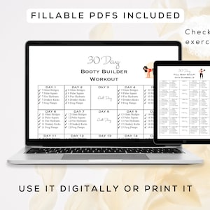 30 Day Dumbbell Workout Bundle Printable Fillable PDF 4 Workout Plans ...