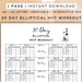 30 Day Elliptical HIIT Workout Plan Printable + Interactive PDF ...