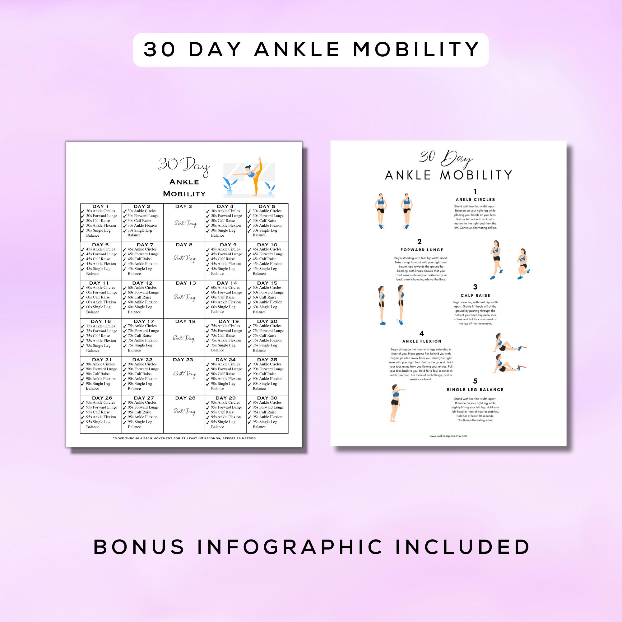30 Day Mobility Bundle Printable + Interactive PDF | 3 Mobility ...