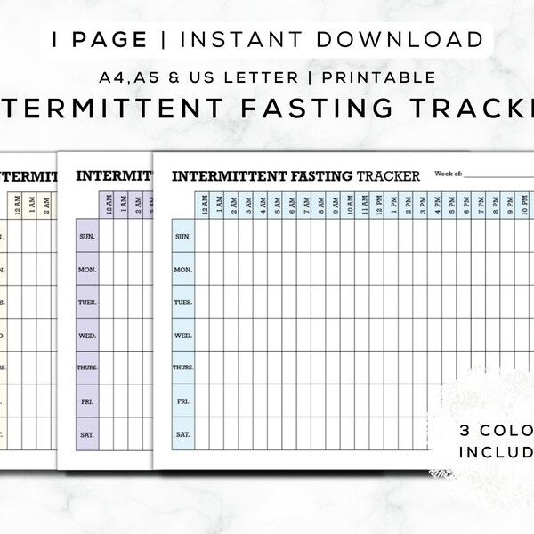 Intermittent Fasting Printable - Etsy
