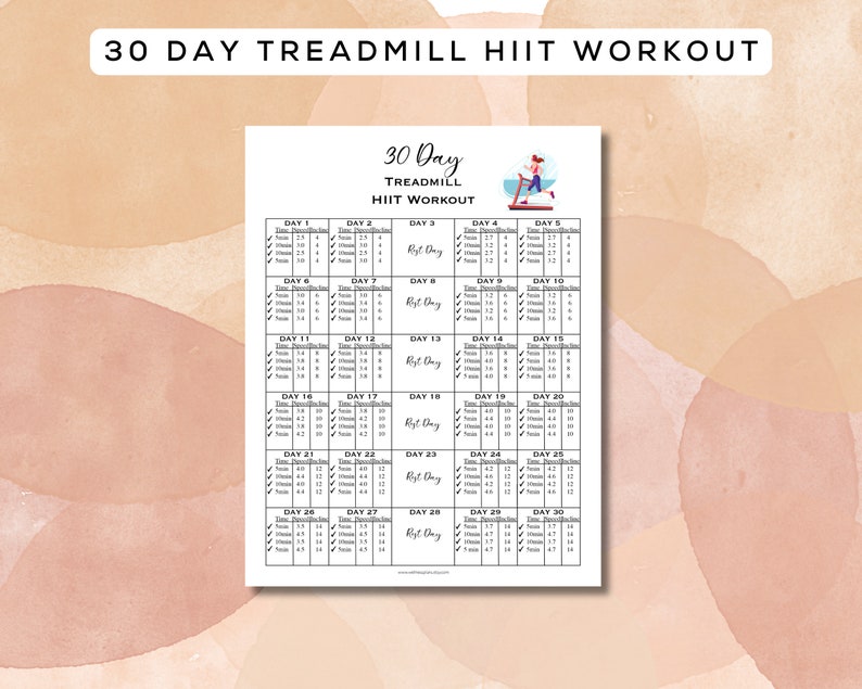 30 Day Cardio Workout Bundle Printable + Interactive PDF | 5 Programs ...