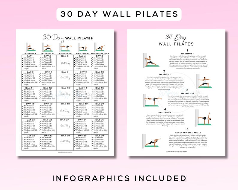 30 Day Pilates Workout Bundle: Beginner Friendly Exercises (printable ...