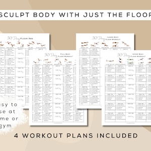 30 Day Floor Workout Bundle Printable + Interactive PDF | Easy to ...