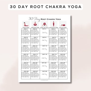 30 Day Chakra Yoga Bundle | Printable + Interactive Pdfs | Easy to ...