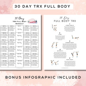 30 Day Full Body TRX Workout Bundle Printable + Digital Gym Guide ...