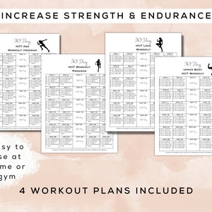 30 Day HIIT Workout Bundle Printable + Interactive PDF | Bonus ...