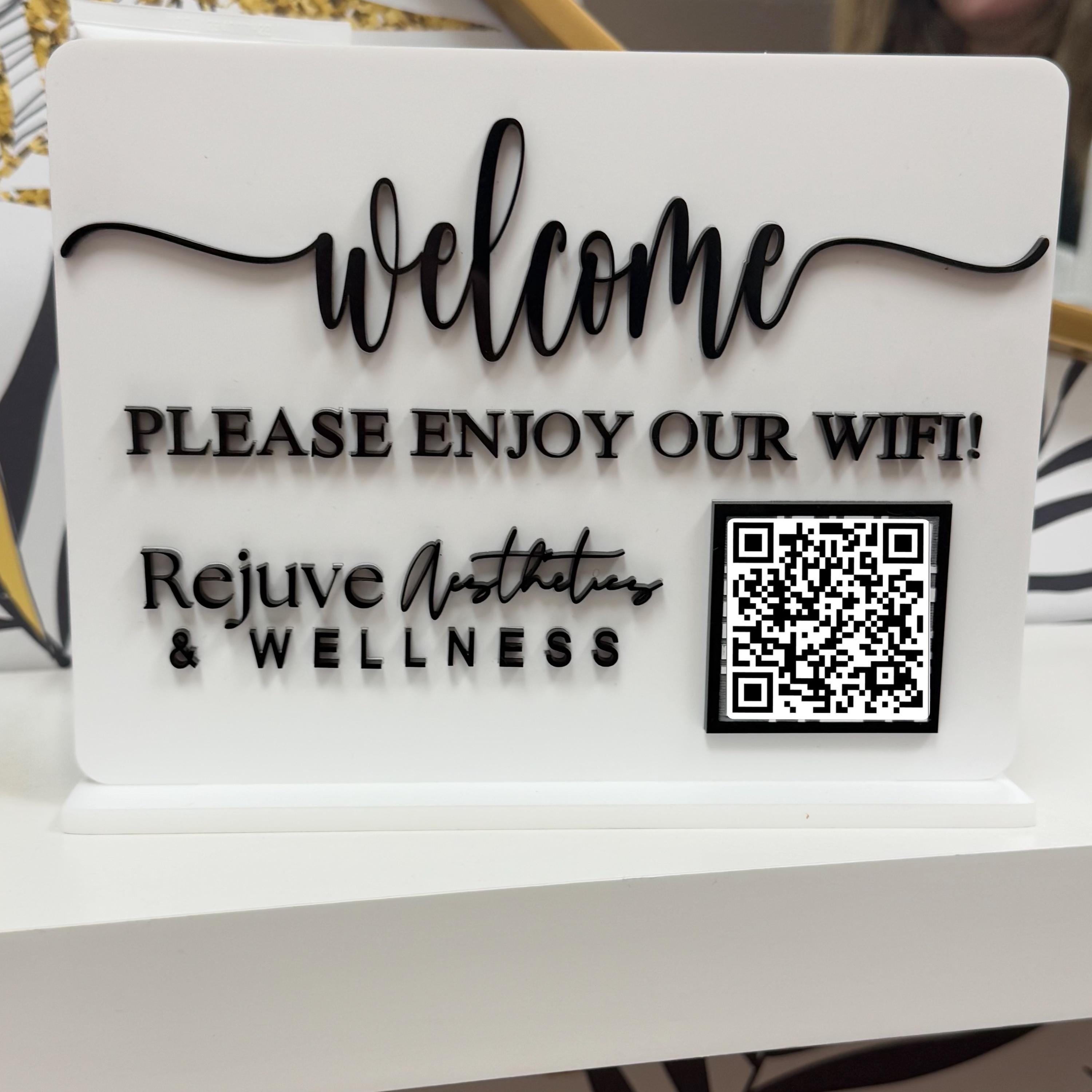 QR Code Custom Acrylic Business Sign - Etsy
