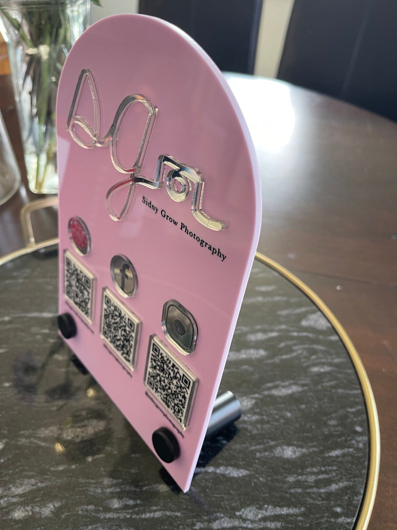 QR Code Custom Acrylic Business Sign - Etsy