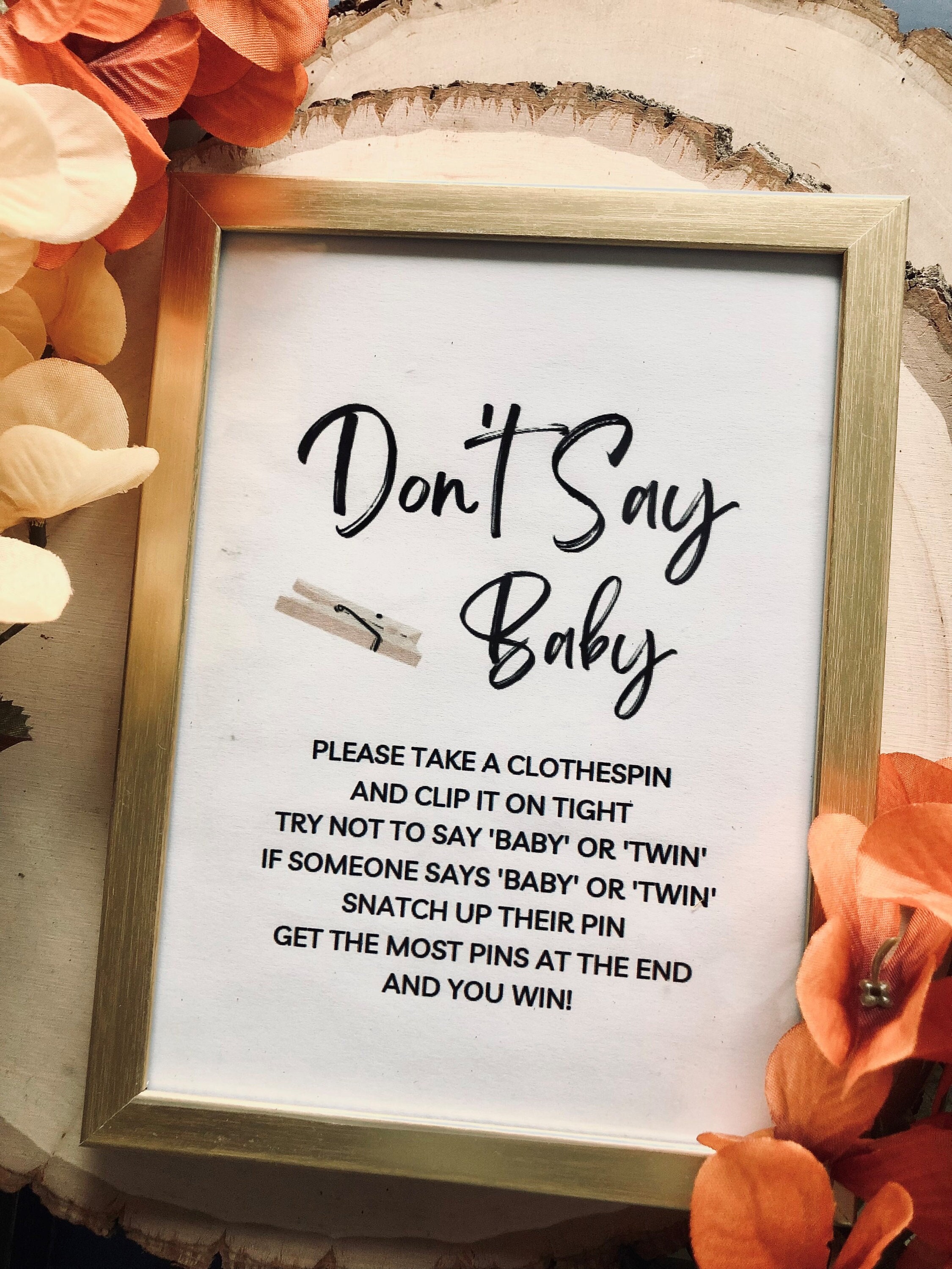 Baby Shower Games PDF - "don't Say Baby" Baby Shower Game. Easily Print ...