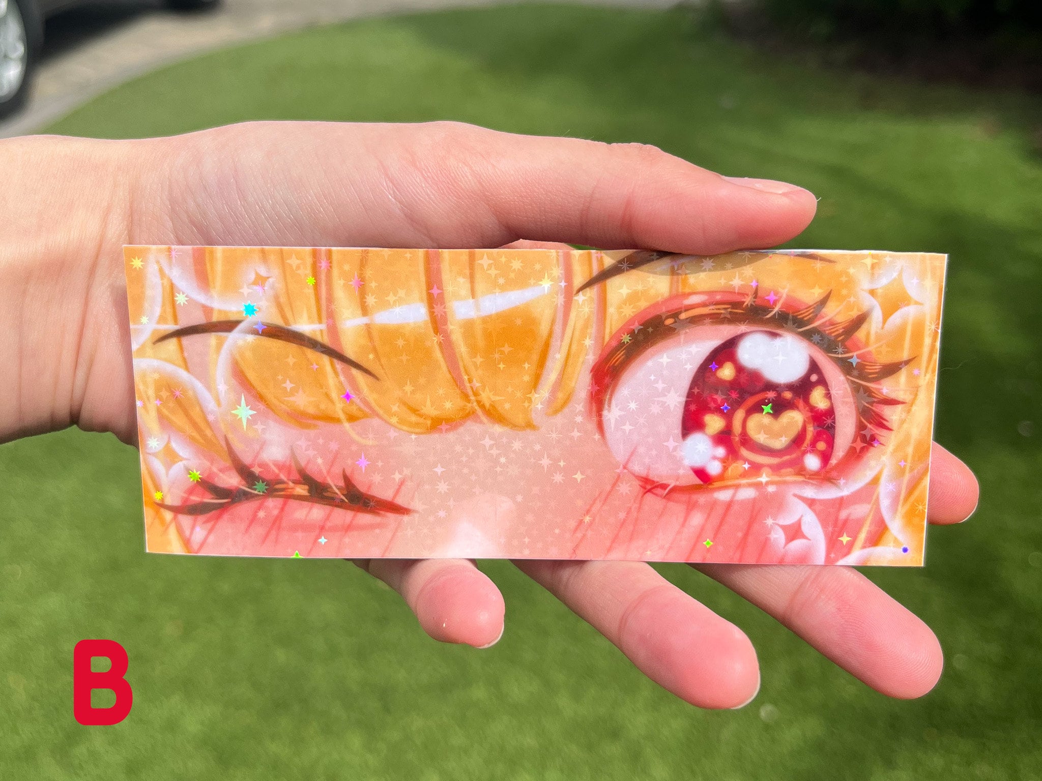 Holographic Anime Eyes Sticker, Shoujo Kawaii Heart Stickers - Etsy