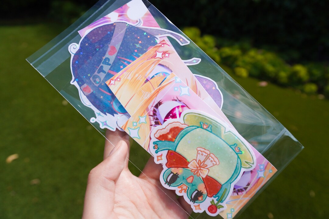 7pc Kawaii Anime Holographic Matte Glossy Sticker Pack Bundle Tester ...
