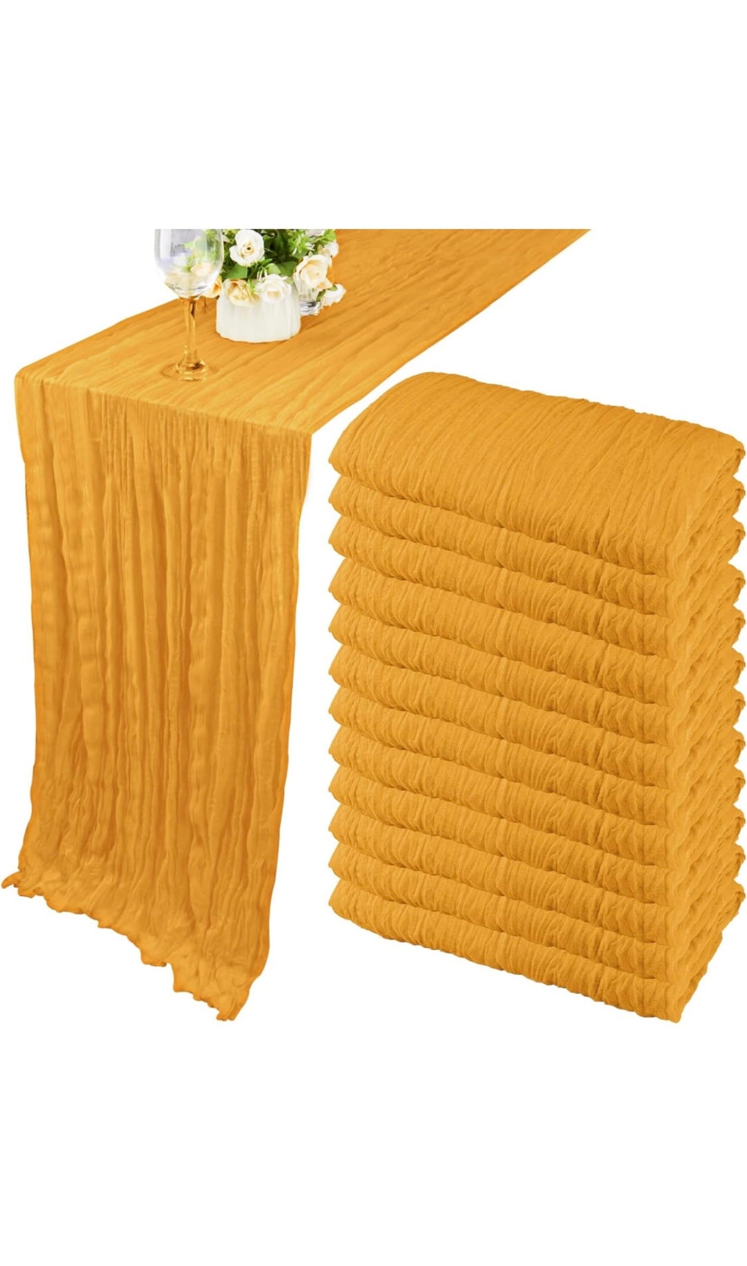 Romantic Chiffon Tablecloth Runner Ivory Cheesecloth Runner Wedding ...