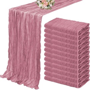 Romantic Chiffon Tablecloth Runner Ivory Cheesecloth Runner Wedding ...