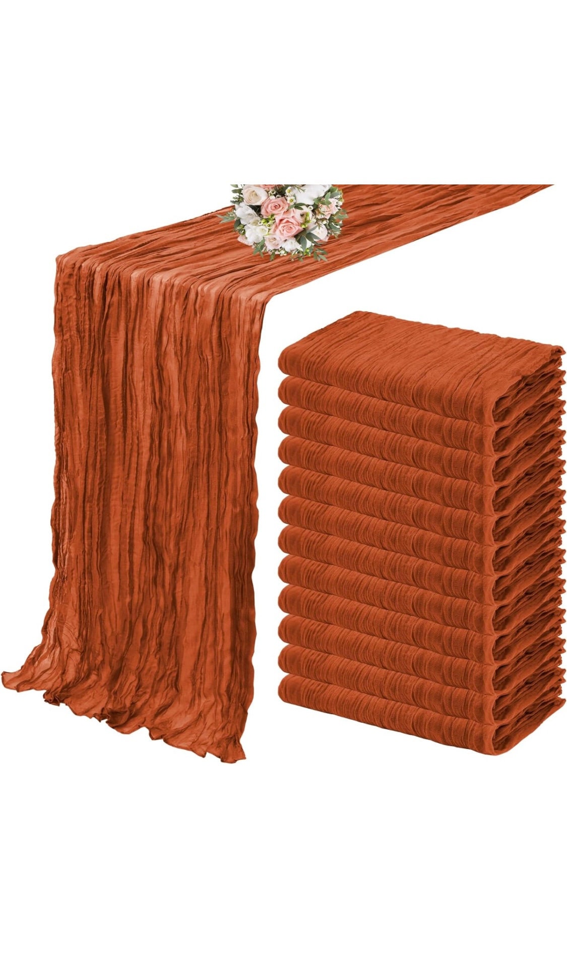 Romantic Chiffon Tablecloth Runner Ivory Cheesecloth Runner Wedding ...