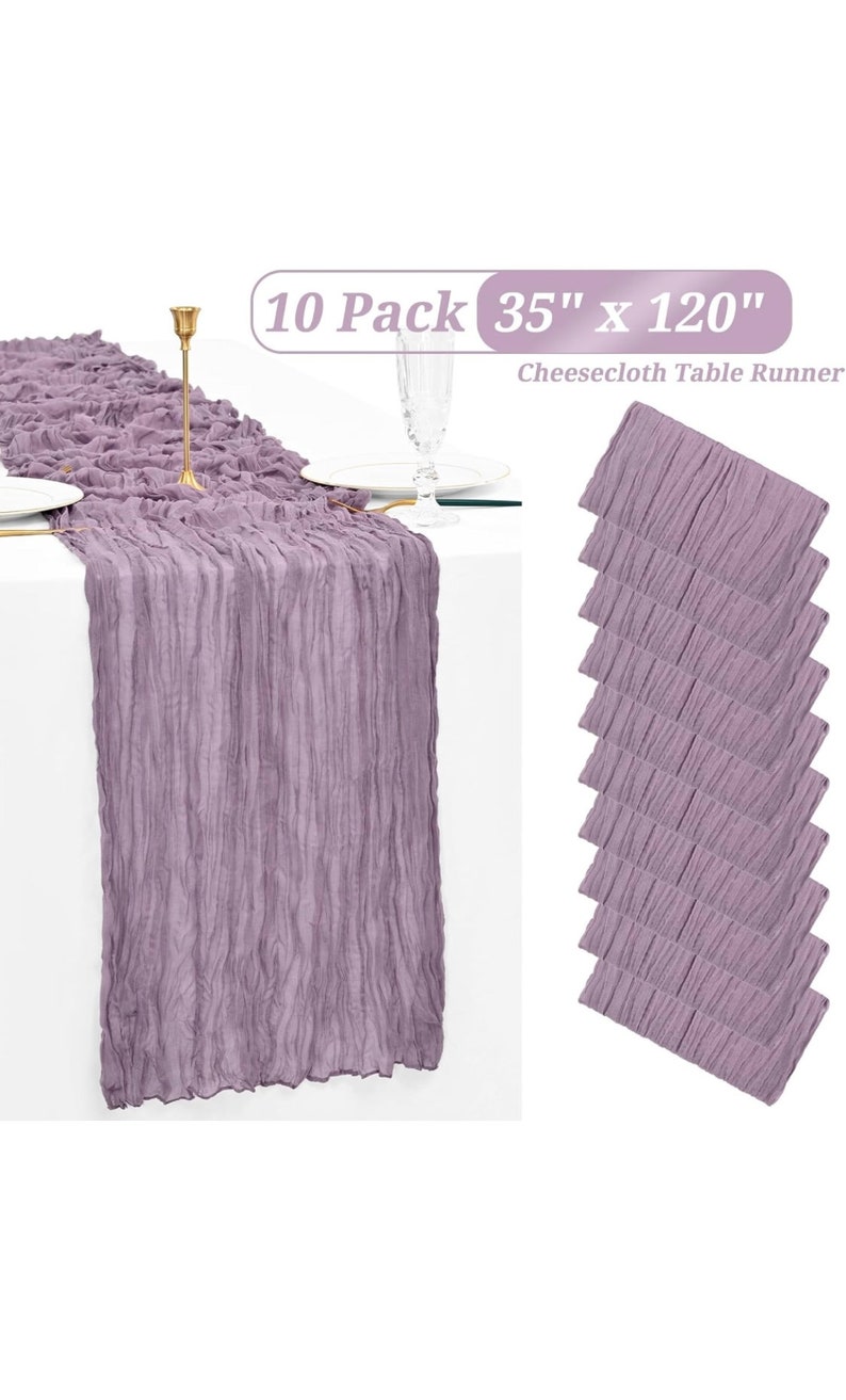 Romantic Chiffon Tablecloth Runner Ivory Cheesecloth Runner Wedding ...