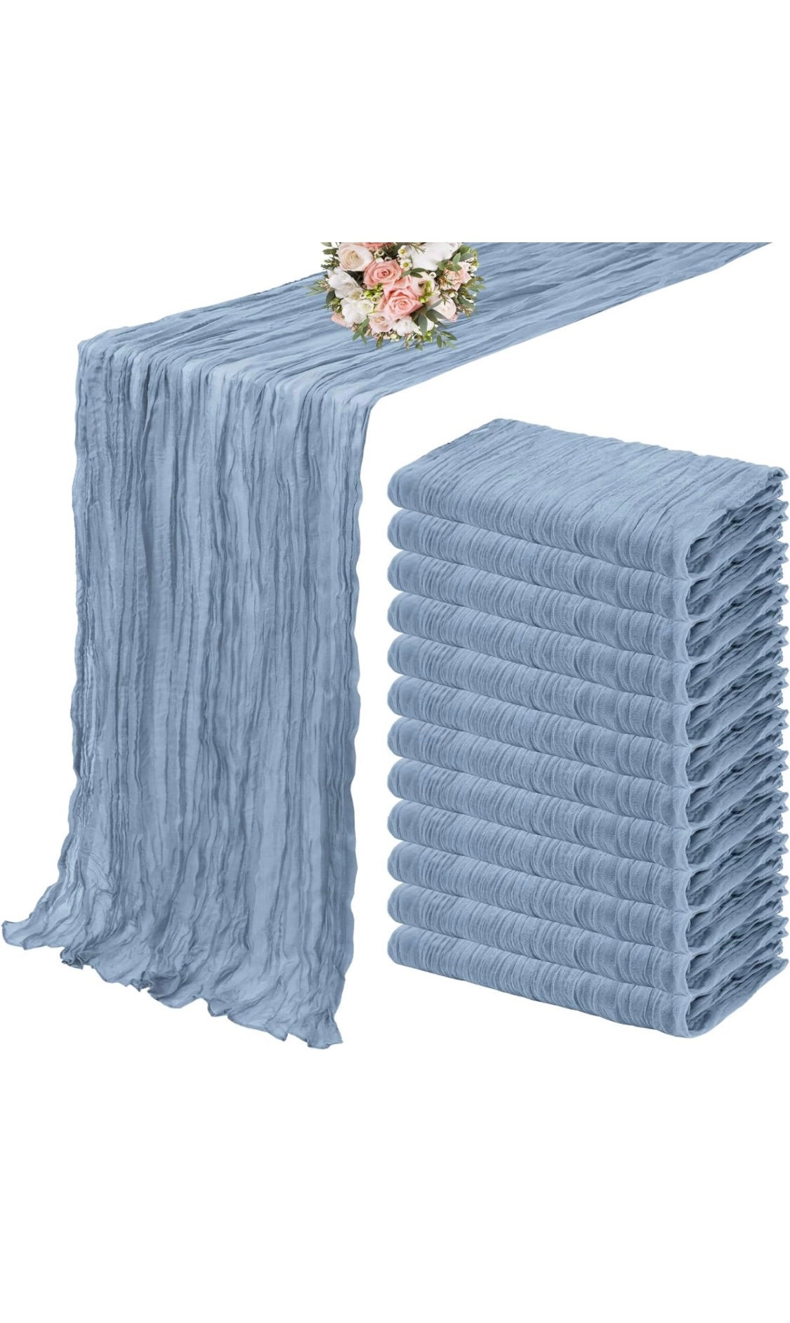 Romantic Chiffon Tablecloth Runner Ivory Cheesecloth Runner Wedding ...