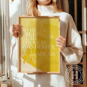 Scripture Wall Art, Yellow Bible Verse 1 Peter 1 - 6 (printable ...