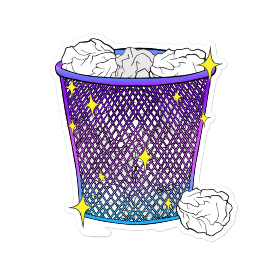 Bedazzled Trash Can Sticker Sticker - Etsy